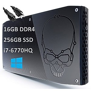 Intel Skull Canyon NUC 6 Performance Kit NUC6i7KYK Business & Home & Gaming Mini PC Desktop (Quad-Core i7-6770HQ, 16GB DDR4 RAM, 256GB PCIe SSD) Thunderbolt 3, Windows 10 Pro, IST Power Cable