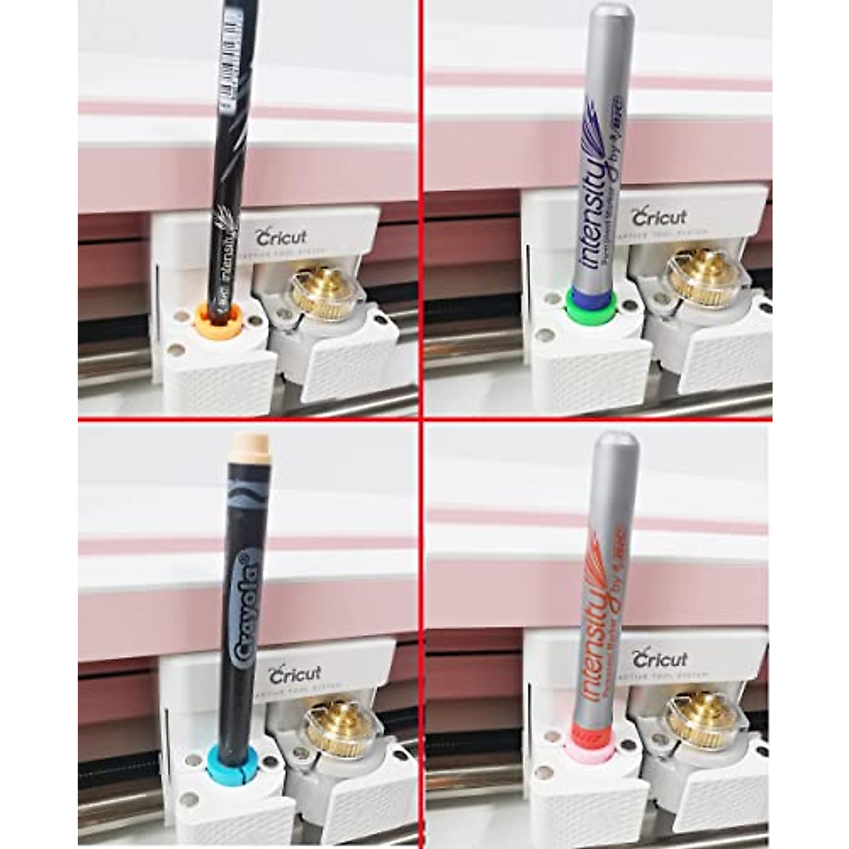 SPPQ 9 Packs Pen Adapter Set Compatible With Cricut(Explore Air, Explore Air 2,Explore Air 3, and MakerMaker 3), Pen Adapter Compatible with Sharpie BIC Crayola