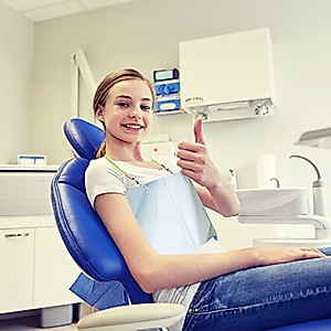 COTISEN Dental Bib Clips Metal Holder Autoclavable Silicone Chain Multiple Color Napkin Lanyard Mask Face Cover for Adults Elderly 5 PCS Set Durability Comfort Stretch Valuable Blue Purple Green