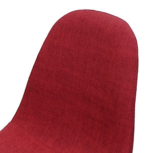 GDFStudio Great Deal Furniture Patio Dining Chairs with Polyester seat Material, Red