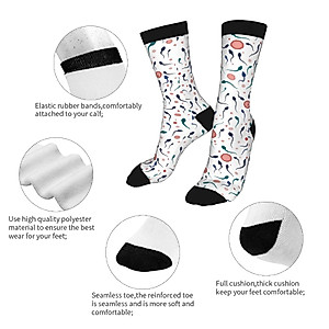 Egg Tadpole Socks For Men Women Funny Novelty Crazy Crew Socks