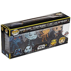 Funko POP! Star Wars Retro Series Darth Vader/Stormtrooper/C-3PO / Luke Skywalker 4 Pack