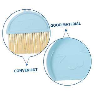 QUMIIRITY 1 Set Broom to Clean up Brooms Automotive Combos Cars Detailing Brush Mini Hand Broom Desktop Cleaning Broom Dustpan and Small Cleaning Brush Mini Broom Dust Pan Keyboard Pp Blue