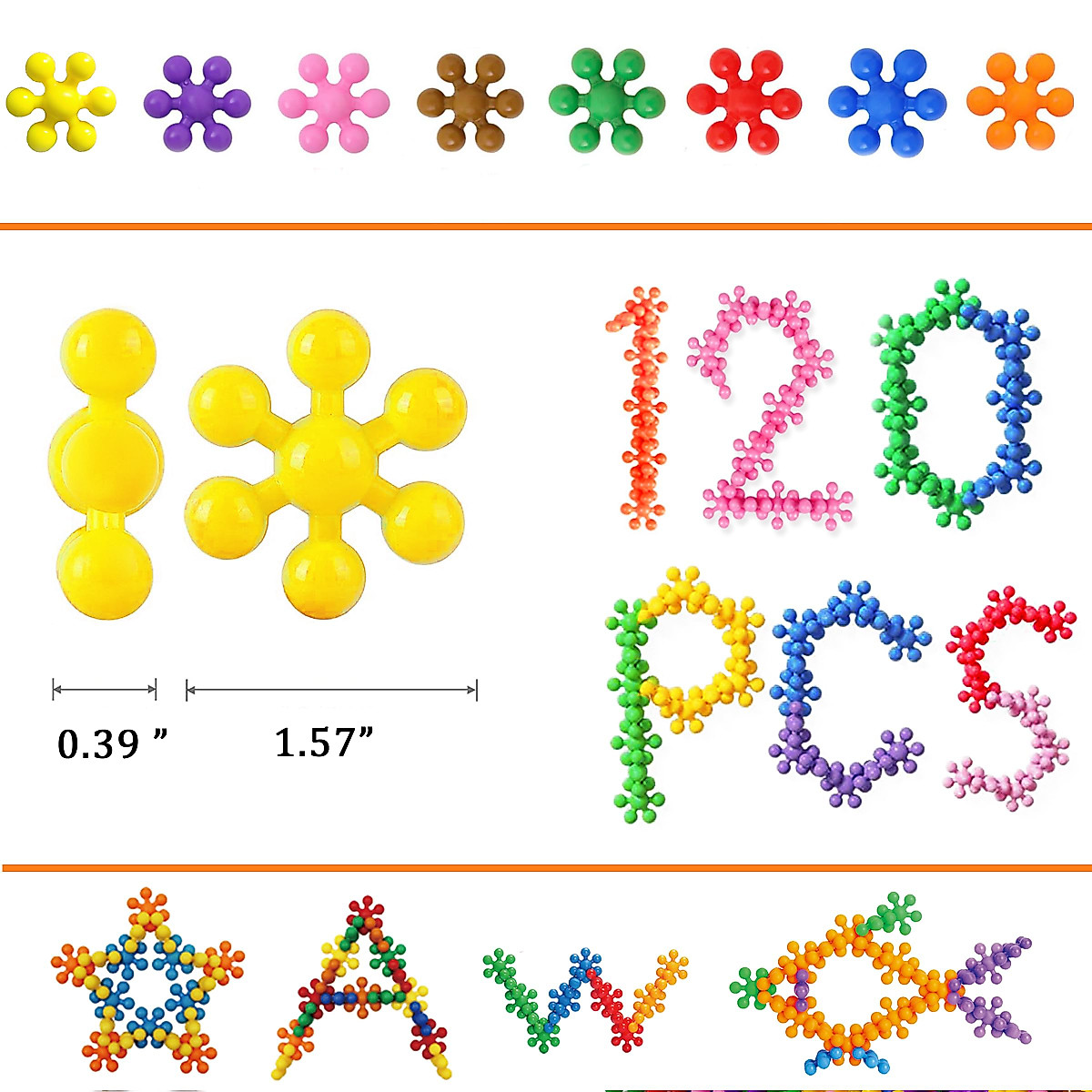 Educational toys Building Blocks 120 Pcs Plastic Gears STEM Toys, Interlocking Toy Building Sets Kid Toys , Occupational Therapy Preschool Toys ， Classroom must haves building toys for kids ages 4-8