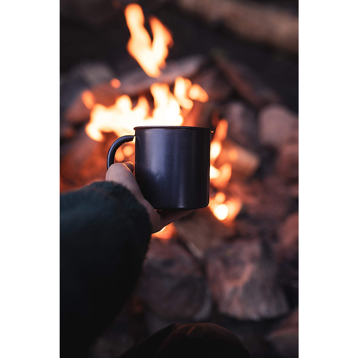 Stansport Black Granite Steel Mug (274-20)