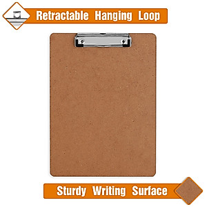 Clipboard, HERKKA 15 Pack Hardboard Office Clipboards Standard A4 Letter Size Clipboard with Low Profile Clip , Size 12.5 x 9 Inch