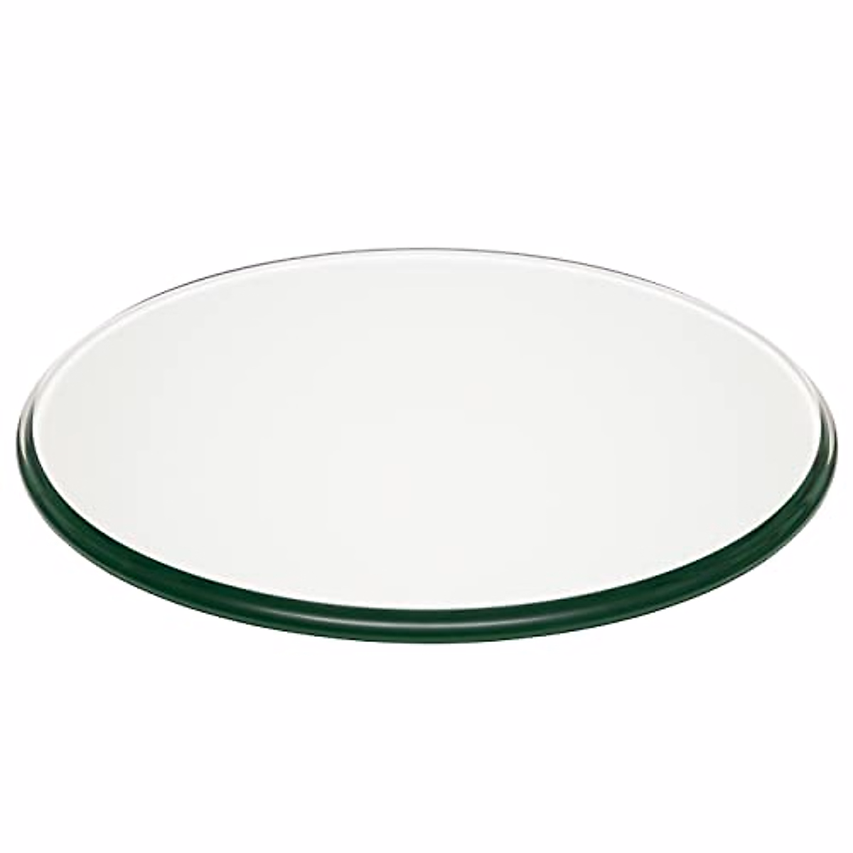 18" Round Tempered Clear Glass Table Top - 1/2" Thick with Ogee Edge