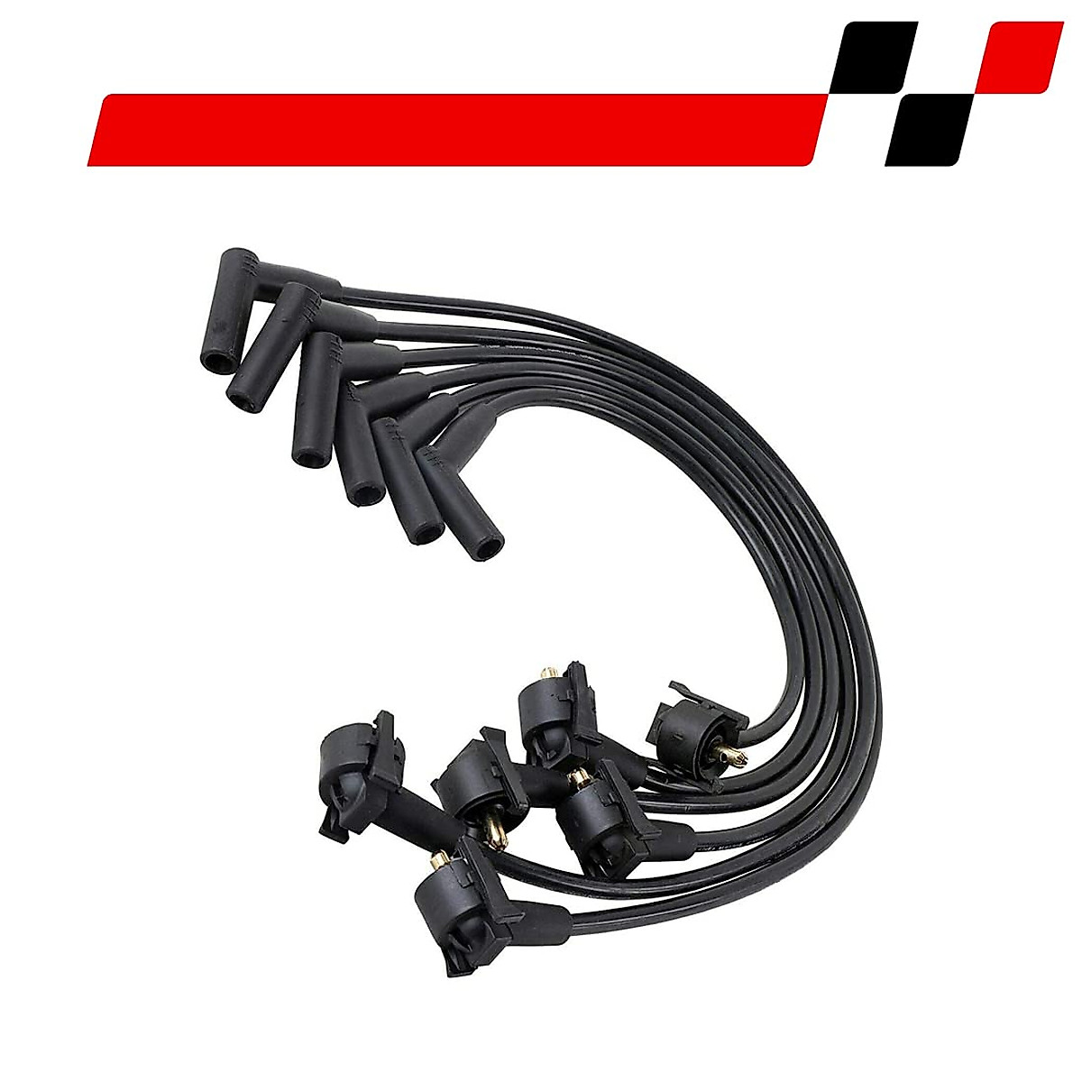 Anytek - Ignition Spark Plug Wires 8mm 6PC Set for 1998-2000 Ford Ranger, Mazda B3000 V6 3.0L