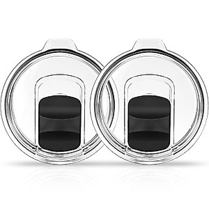 Magnetic Tumbler Lid, 2 Pack Replacement Lid for YETI 20 oz Tumbler, 16 oz Pints, 10/24 oz Mug, 10 oz Lowball with Magnetic Slider Switch
