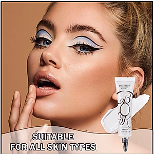 Eyeshadow Primer Base White Matte Eye Primer Evenly Colored Liquid Eyeshadow Primer,Long-lasting Moisture Eye Primer for Mature Eyes-White