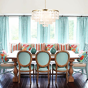 ALICE HOUSE 24" Dining Room Chandeliers, Brushed Brass Finish, 5 Light Coastal Ceiling Hanging Light for Kitchen, Living Room, Bathroom and Bedroom, ETL Listed, AL2608-P5