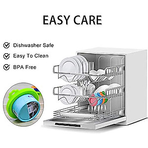 WOHENI Can Lids, Pet Food Can Cover, Universal Silicone Cat Dog Food Can Lids 1 Fit 3 Standard Size Can Tops, Fits Most Standard Size Dog and Cat Can Tops (Green+Blue+Spoons)