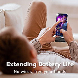 UPEB 2 Packs Portable Phone Charger iPhone 5000mAh with Built in Cable, MFi Certified Mini Power Bank Cordless External Battery Pack Charger for All iPhone Series 14/13/12/11/XR/X/SE/8/7/6 Pro Max