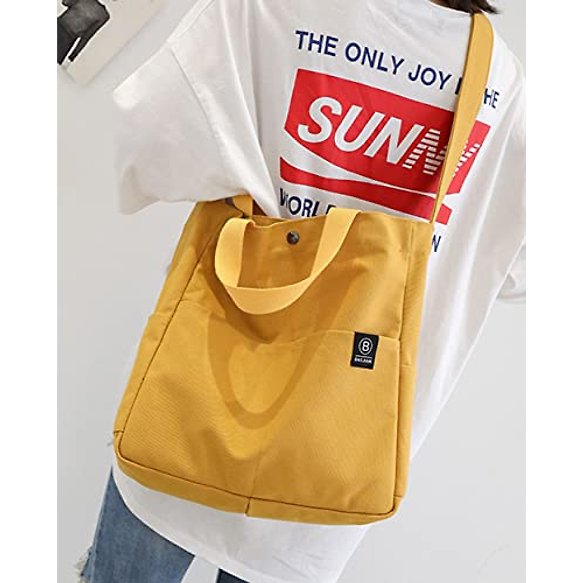 Women Crossbody Bags Large Size Tote Canvas Purse Casual Hobo Bags Shoulder Handmade Bags