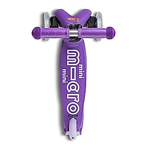 Micro Kickboard - Foldable Mini Deluxe Scooter, 3-Wheeled, Lean-to-Steer, Swiss-Designed, Award-Winning for Toddlers and Preschoolers Ages 2-5 (Purple)