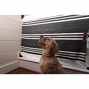 The Stair Barrier Baby Gate for Stairs - Easy Install Banister to Wall - Climb-Resistant Fabric Baby Gate Stairs Banister - 36" - 43" Regular, 32" Height - Made in USA New 2039