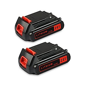 Amityke 3.0Ah Replacement for Black and Decker 20V Battery LBX20, Compatible with 20v Black and Decker Battery 20V Max LBXR20 2Packs