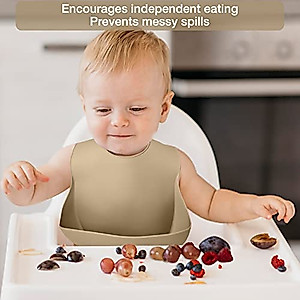 mutualproducts - Baby Feeding Set 10-Piece | Baby Led Weaning Utensils Set Includes Suction Bowl and Plate, Baby Spoon and Fork, Sippy Cup with Straw and Lid | Baby Feeding Supplies Set (B-Beige)