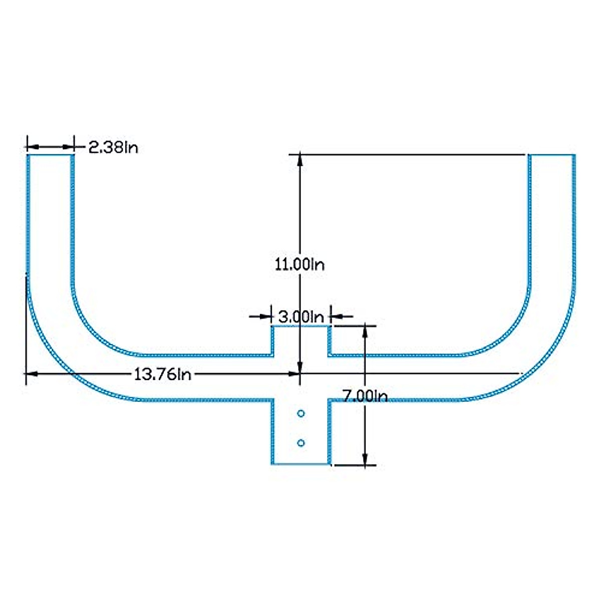 NEW SOONLED Bullhorn Bracket for 2 Lights In 2 3/8 Inch Slip Fitter For LED Street Light And Parking Lot Light