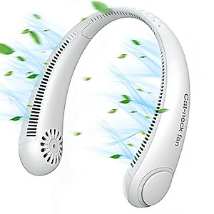 Portable Personal Wearable Small Mini Bladeless Cooling Neck Fan for Men Wome,Usb rechargeable battery powered travel cool quiet ventilador portatil face cooling white personal pocket fans