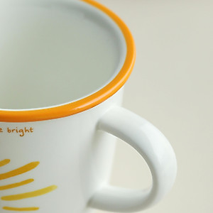 TREEWOO Cute Sunshine Mug 12oz Good Morning Ceramic Cup with Handle Coffee Tea Milk Water Mug Gift for Men Women Dishwasher and Microwave Safe (Sunshine)