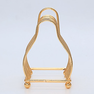 Teensery Iron Metal Plate Organizer Dish Rack Pot Cup Lid Drying Storage Holder Stand for Home Kitchen Cabinet, 6 Slots (Gold)