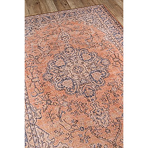 Momeni Rugs Afshar Traditional Medallion Area Rug x, 2'3" x 7'6" Runner, Copper