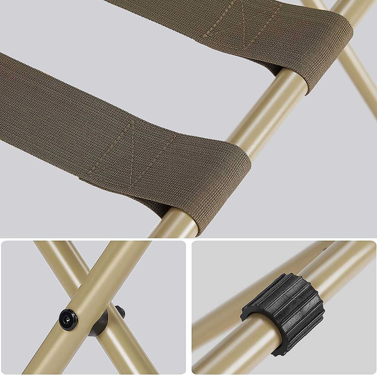 ELYKEN Luggage Rack for Guest Room 2 Pack, Folding Suitcase Stand, Heavy Duty 110LBS Load Bearing Easily Assemble Luggage Holder, Gold