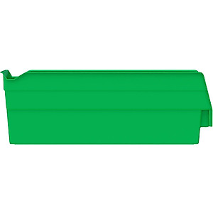 Akro-Mils 30110 Plastic Nesting Shelf Bin Box, (12-Inch x 3-Inch x 4-Inch), Green, (24-Pack)