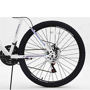 KADOCHNIKOVA Mens and Womens Hybrid Bike, 21 Speed, 26-Inch Wheels, Step-Through or Step-Over Frame, Front and Rear Fenders (Purple)