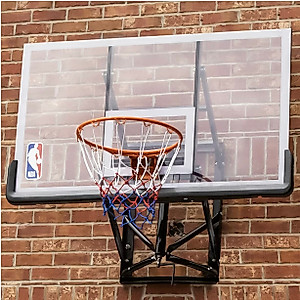 54-Inch Wall Mounted Backboard and Rim Combo with Polycarbonate Backboard Adjustable Height