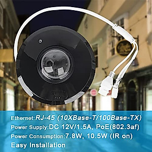 EmpireTech Outdoor 2MP 1/2.8” CMOS 3X Optical Zoom 2.7mm-8.1mm Lens Starlight IVS WDR IR IP Camera,Support PoE,Face Detection,IP66 Protection,Mini PTZ Camera,Good for 10-50ft PTZ,PTZ1A2M-3X