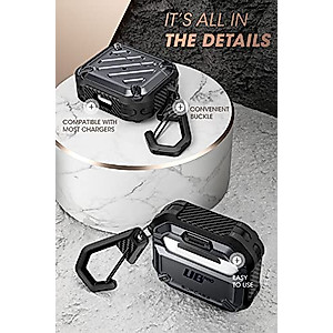 SUPCASE Unicorn Beetle Pro Series Case Designed for Airpods 3 (2021), Full-Body Rugged Protective Case with Carabiner for AirPods 3rd Generation (Black)