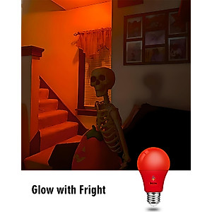 Red Light Bulb, 9W (60W Equivalent), E26 Base LED Red Bulb, Party Decoration, Porch, Home Lighting, Holiday Lighting, Decorative Illumination, Non-Dimmable, 2 Pack