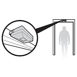 Compact Door Alarm with 16ft X 12ft Detection Area, 70dB Volume - 9V Battery Operated Alarm for Smaller Stores
