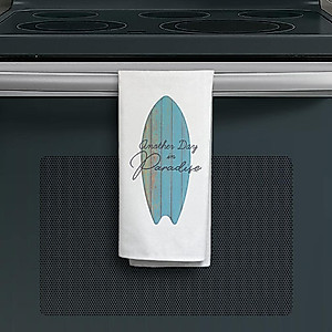 ThisWear Beach House Gifts for Women Another Day in Paradise Decorative Kitchen Tea Towel White