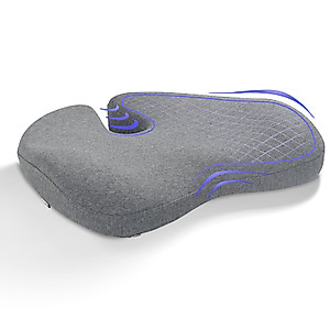 Seat Cushions for Office Chairs Memory Foam Seat Cushion Non-Slip Butt Coccyx Tailbone Sciatica Lower Back Pain Relief for Car Wheelchair Computer Desk Chair（Dark Grey）