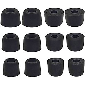 BLLQ Earbud Memory Foam Tips Earbuds Replacement Tips Ear Tips Earbuds Foam Eartips Compatible with Sony Headphones , S/M/L 6 Pairs , Foam Black