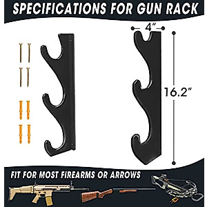WIPHANY Gun Metal Rack Storage Shotgun Hooks Shotgun Hangers Any Shotguns Archery Bow with Soft Padding and Heavy Duty Steel Black (Updated Gun Rack)