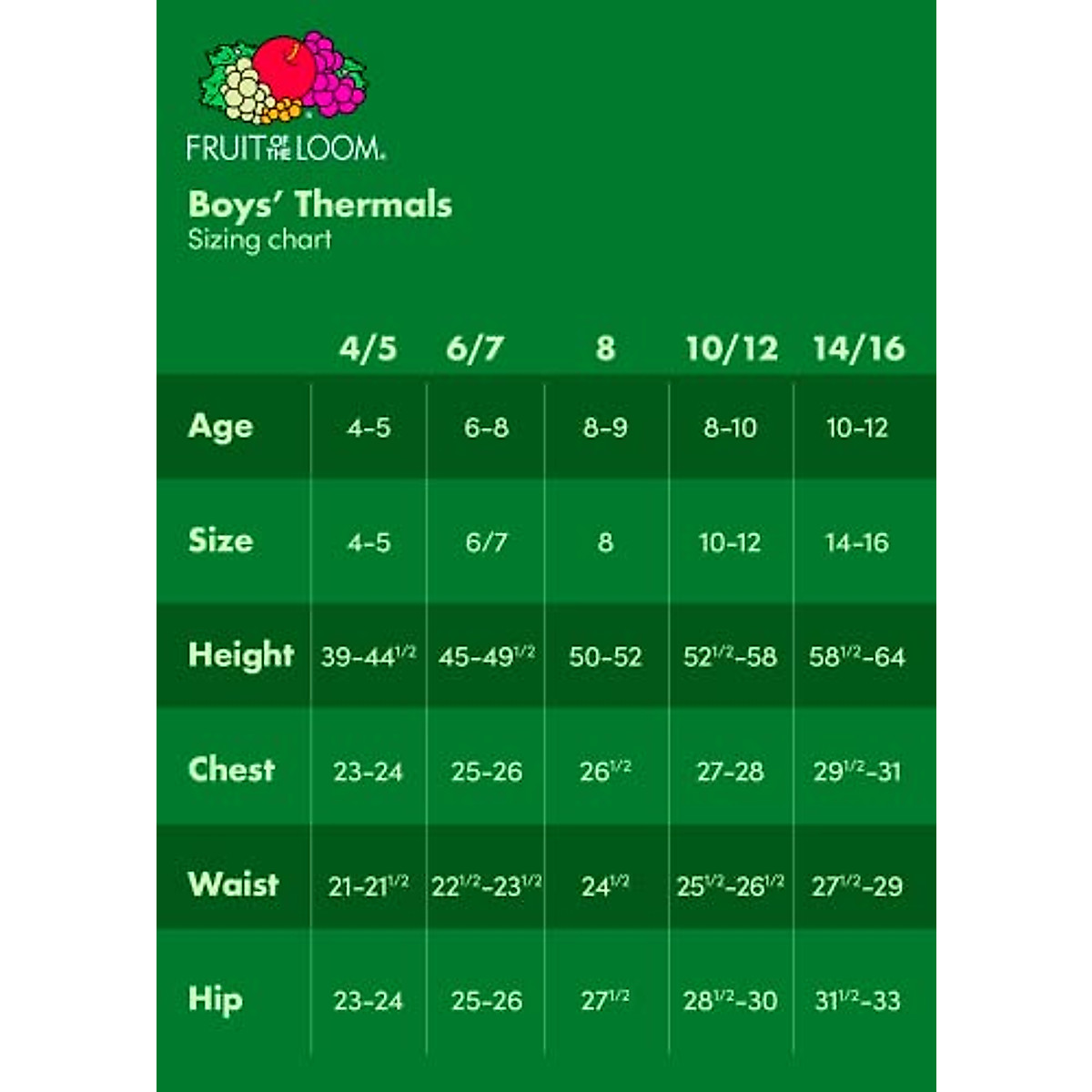 Fruit of the Loom boys Premium Thermal Waffle Underwear Base Layer Set, Black, 10 12 US