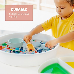 Inspire My Play - 3 x Silicone Nesting Scoops - Perfect for Sensory PlayTray - Sensory Bin Accessories - Special Education Classroom Supplies - Montessori Education Toys - Multi-Purpose Shovel - Coral