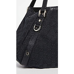 Gucci Women's Pre-Loved Abbey Tote Medium, Gg Canvas, Black, One Size