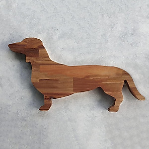 15.7 inch Dachshund Dog Dinner Plate Cheese Board Cutting Charcuterie Board Cute Christmas Dinner Plate Family Party Convenient Food Tray (Wooden)