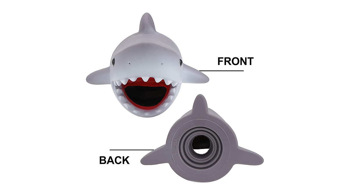 Amosfun Shark Faucet Extender for Kids - Easy Wash Fun