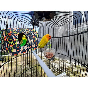 ShuRung Parrot Cockatiel Warm House Bird Nest Bed Winter Hanging Hammock Birds Sleeping Bed Parrot Hideway Bed Polyester Fabric for Parrot Parakeet Cockatiels Budgies Lovebird African Grey (S)