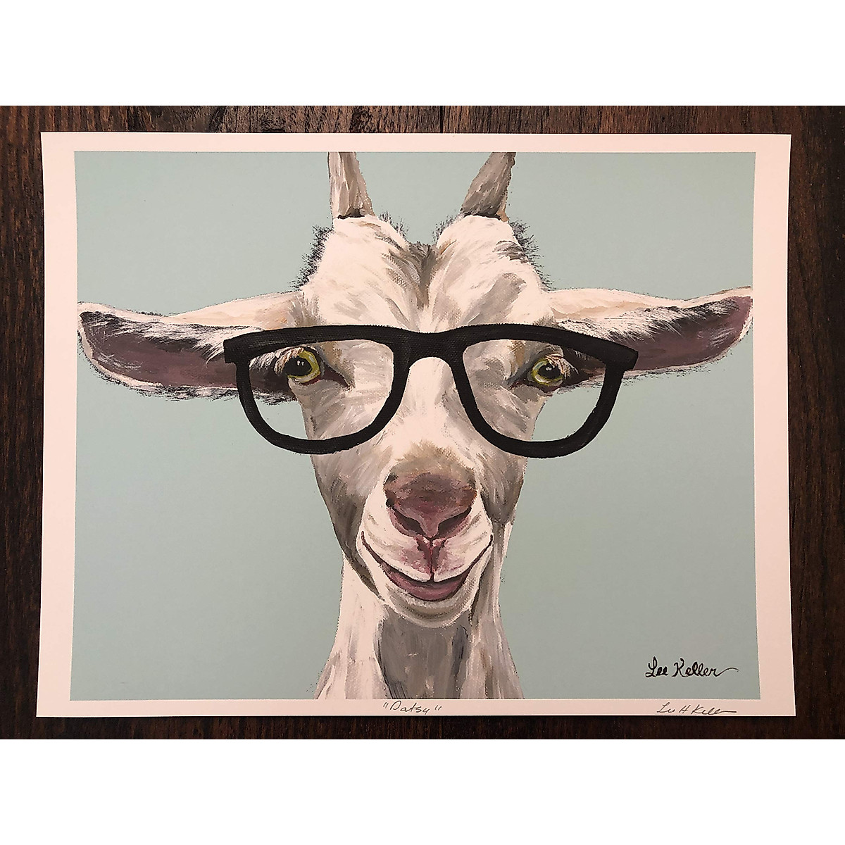 Goat Art Print - Goat Decor - Goat with Glasses Art - Gifts for Goat Lovers - Cute Goat Print - Goat Gifts - Goat Wall Art - Goat Art from Lee Keller, Hippie Hound Studios