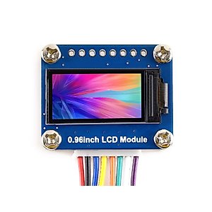 waveshare General 0.96inch LCD Display Module Compatible with Raspberry Pi 4B/ 3B+ 160x80 Resolution IPS Screen with Embedded Controller Communicating via SPI Interface