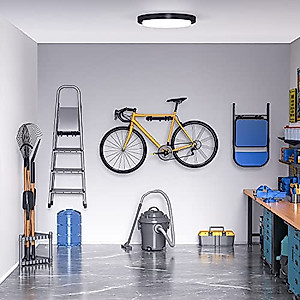 Venkuber Garage Storage, Garden Tool Organizers Wall Mount Broom Holder Shovel Hanger Heavy Duty Shelving Rack Hanging Hooks Power Tool Organization for Yard Shed Basement