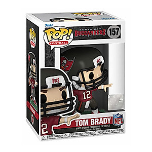 Tom Brady Bucs Home Uniform Vinyl Figure #157 Bundled with Compatible Ecotek Pop Box Protector
