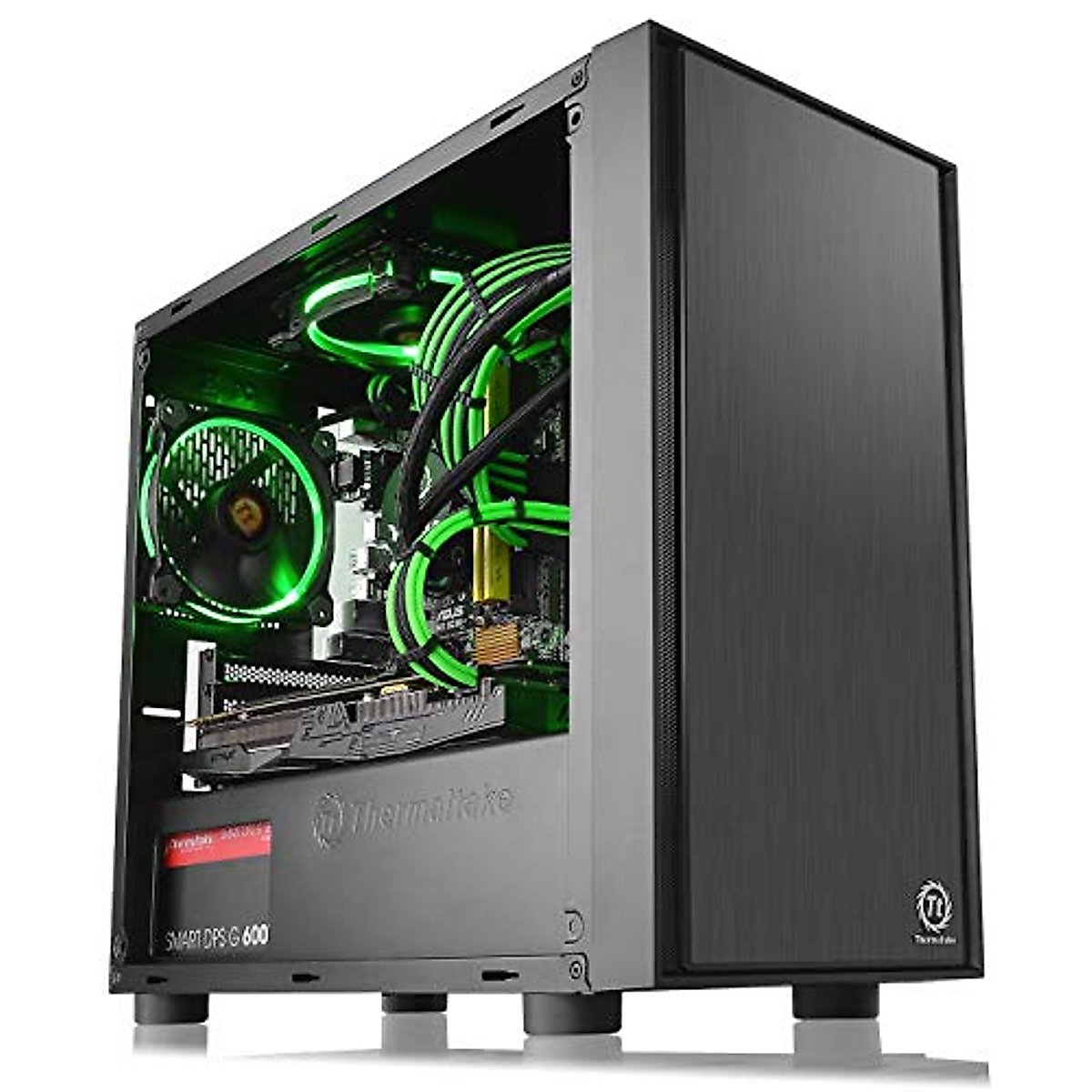 Thermaltake Versa H17 Black Micro ATX Mini Tower Gaming Computer Case 2.0 Edition with One 120mm Rear Fan Pre-Installed CA-1J1-00S1NN-A0
